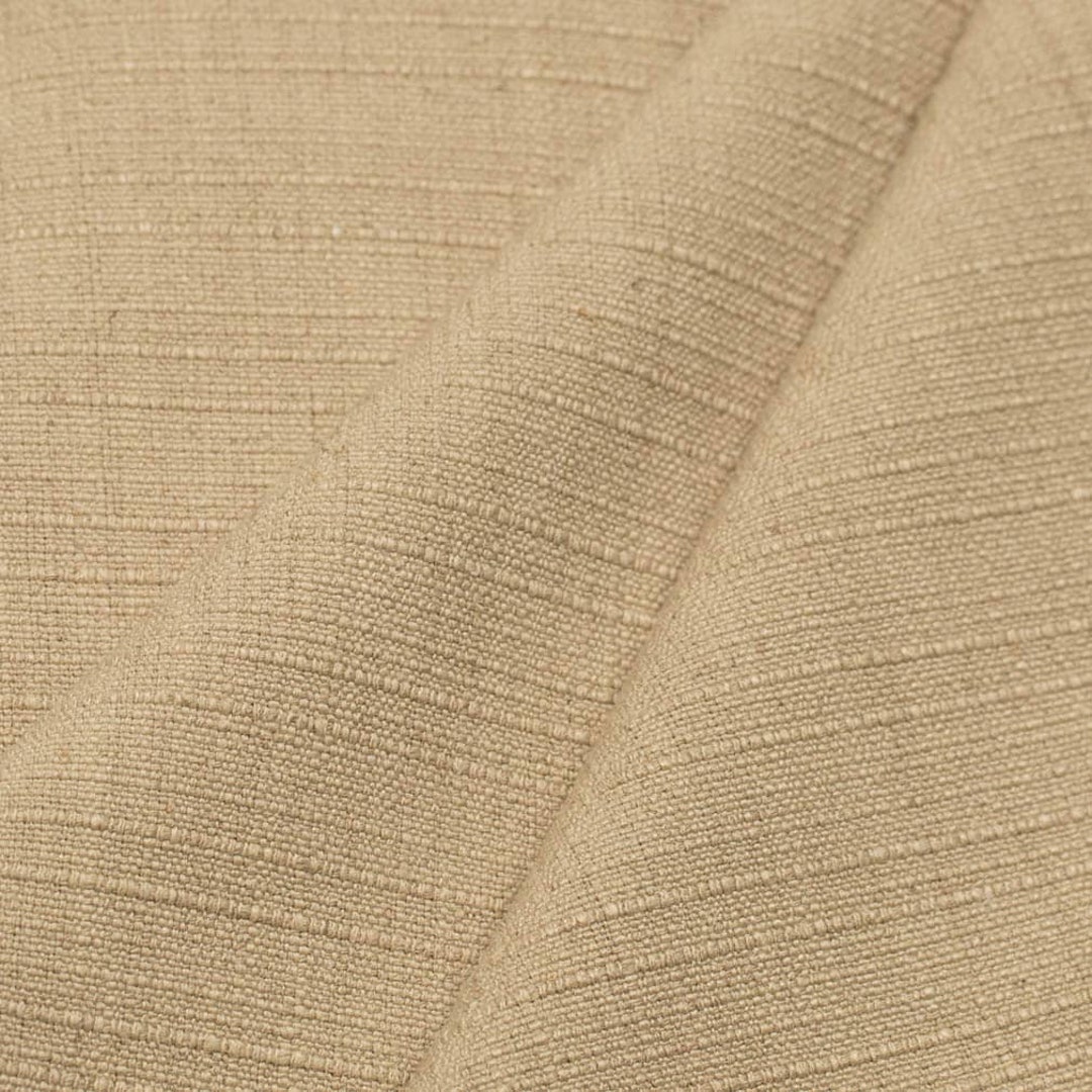 Natural Linen Look Textured Upholstery Fabric by the Yard - SKU ...
