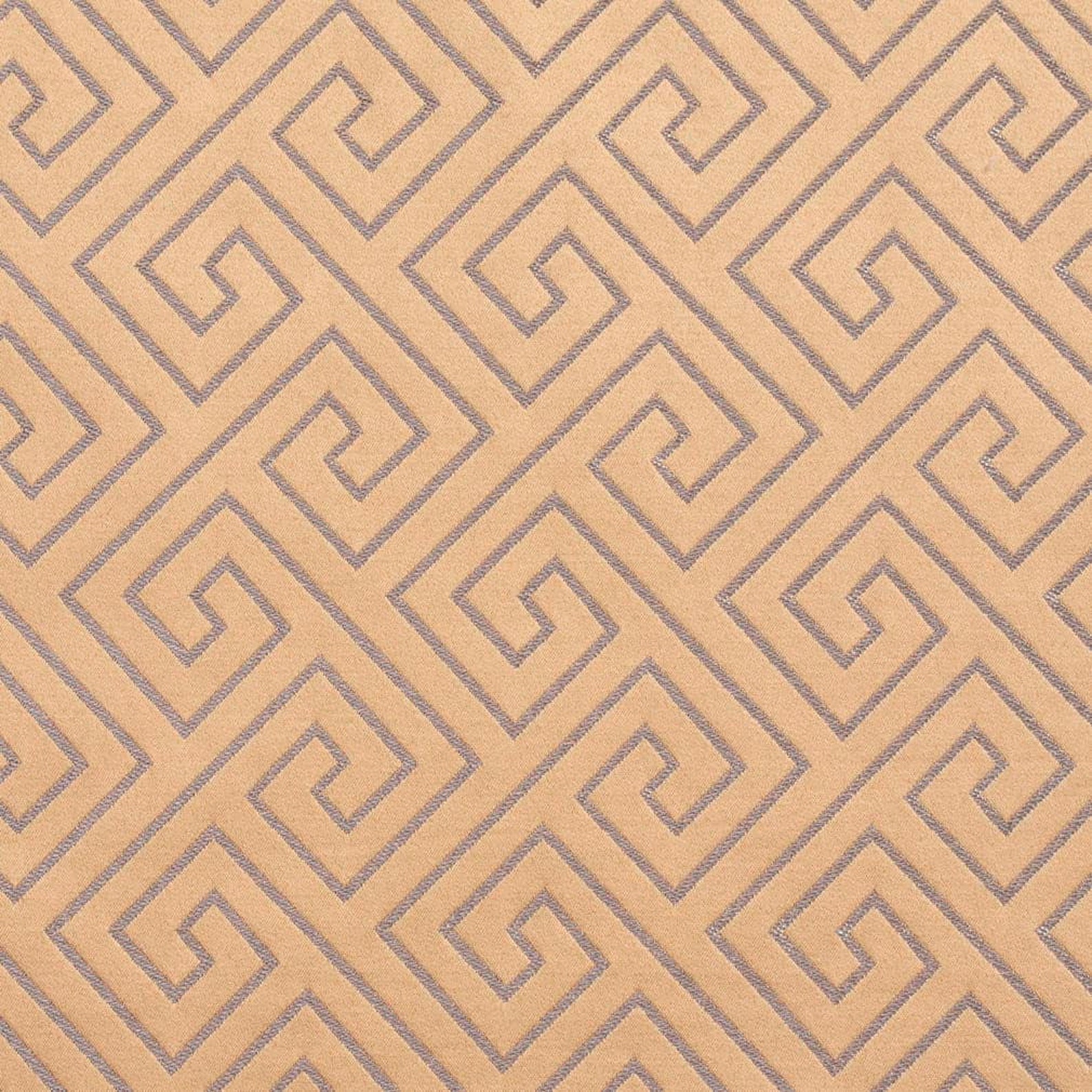 Yellow Greek Key Geometric Woven Pattern Upholstery Fabric by the Yard ...