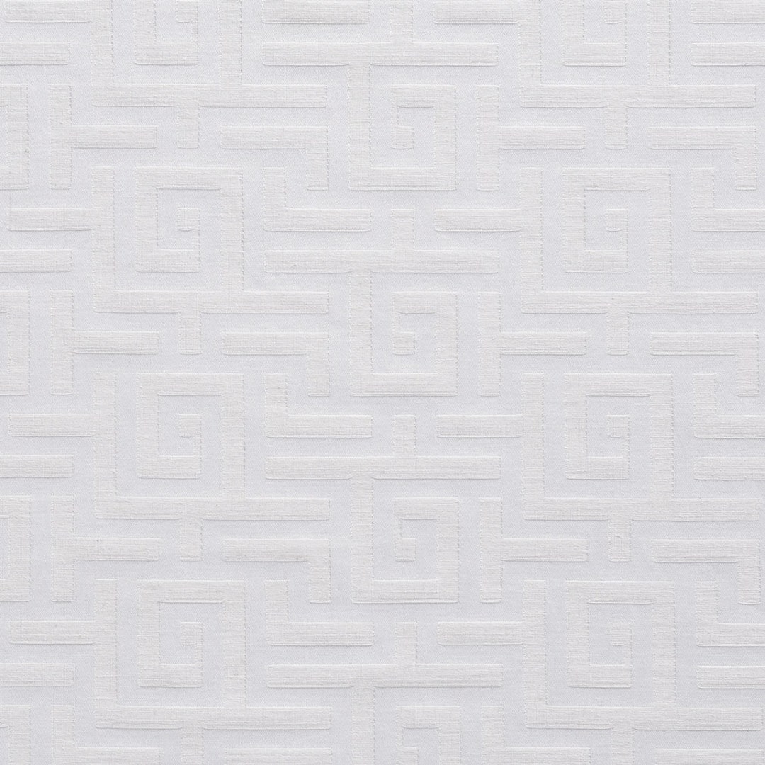 White Shiny Geometric Two Toned Maze Silk Satin Look Upholstery Fabric ...
