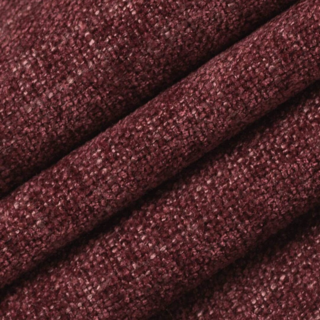 Red Chenille Textured Upholstery Fabric by the Yard - SKU: Lorenzo ...