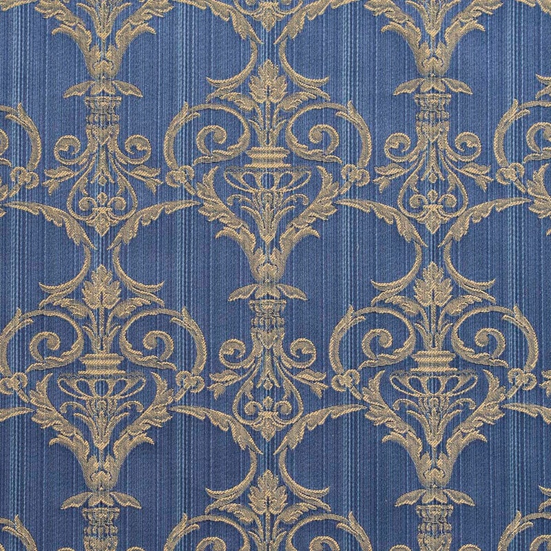 Blue Damask Fabric - Etsy
