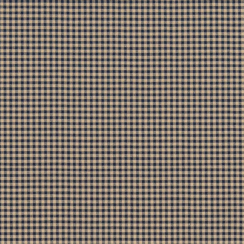 Blue Check Small Scale Woven Pattern Upholstery Fabric by the Yard ...