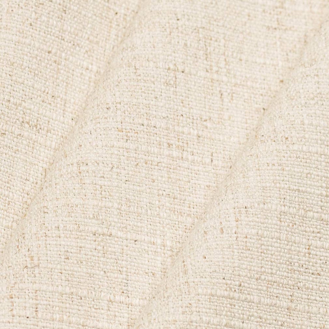 White Linen Look Textured Upholstery Fabric by the Yard - SKU: Giselle ...