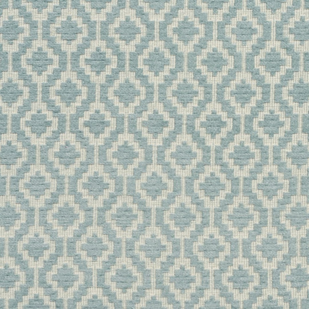 Aqua Small Scale Geometric Woven Pattern Upholstery Fabric by the Yard ...