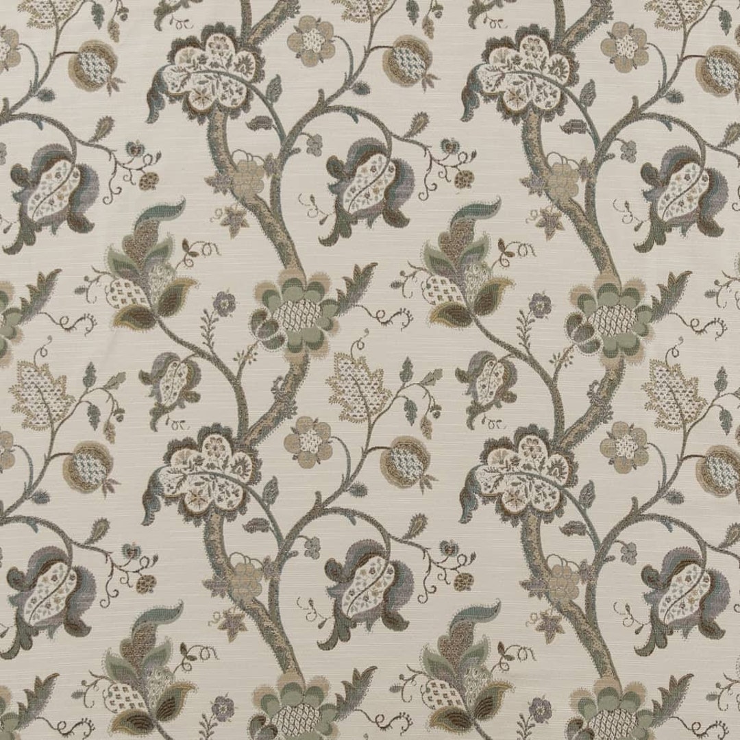 Green Floral Tapestry Woven Pattern Upholstery Fabric by the Yard - SKU ...