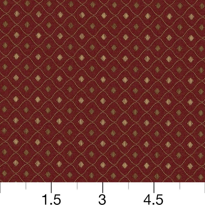 Red Diamond Small Scale Woven Pattern Upholstery Fabric by the Yard ...