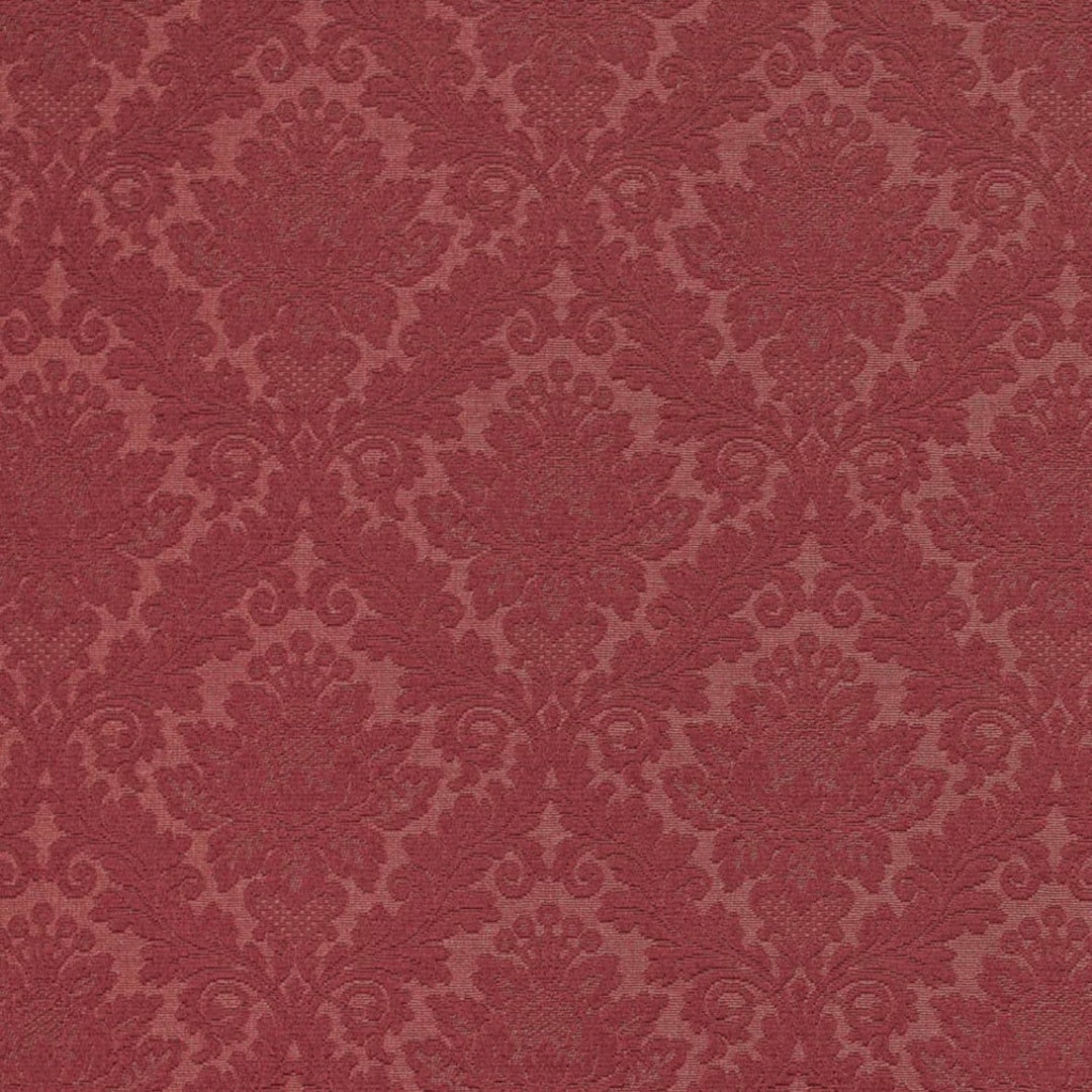 Red Damask Woven Pattern Upholstery Fabric by the Yard - SKU: Dior Ruby ...
