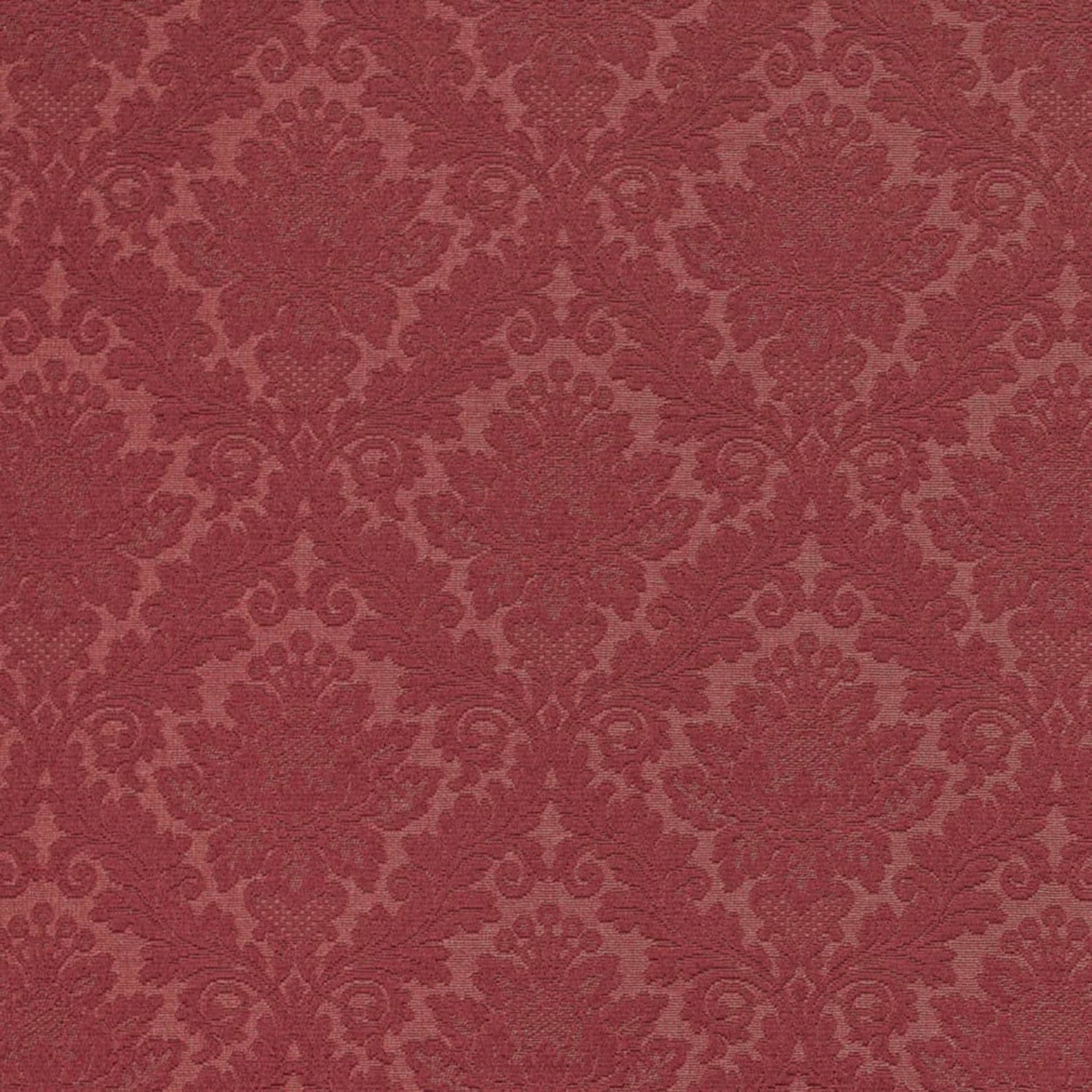 Red Damask Woven Pattern Upholstery Fabric by the Yard - SKU: Dior Ruby ...