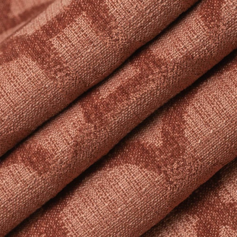 Red Geometric Woven Pattern Upholstery Fabric by the Yard - SKU: Boston ...