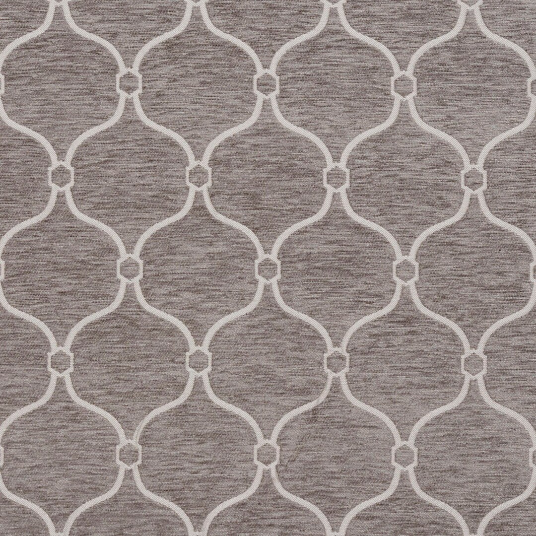 Grey Geometric Chenille Woven Pattern Upholstery Fabric by the Yard ...