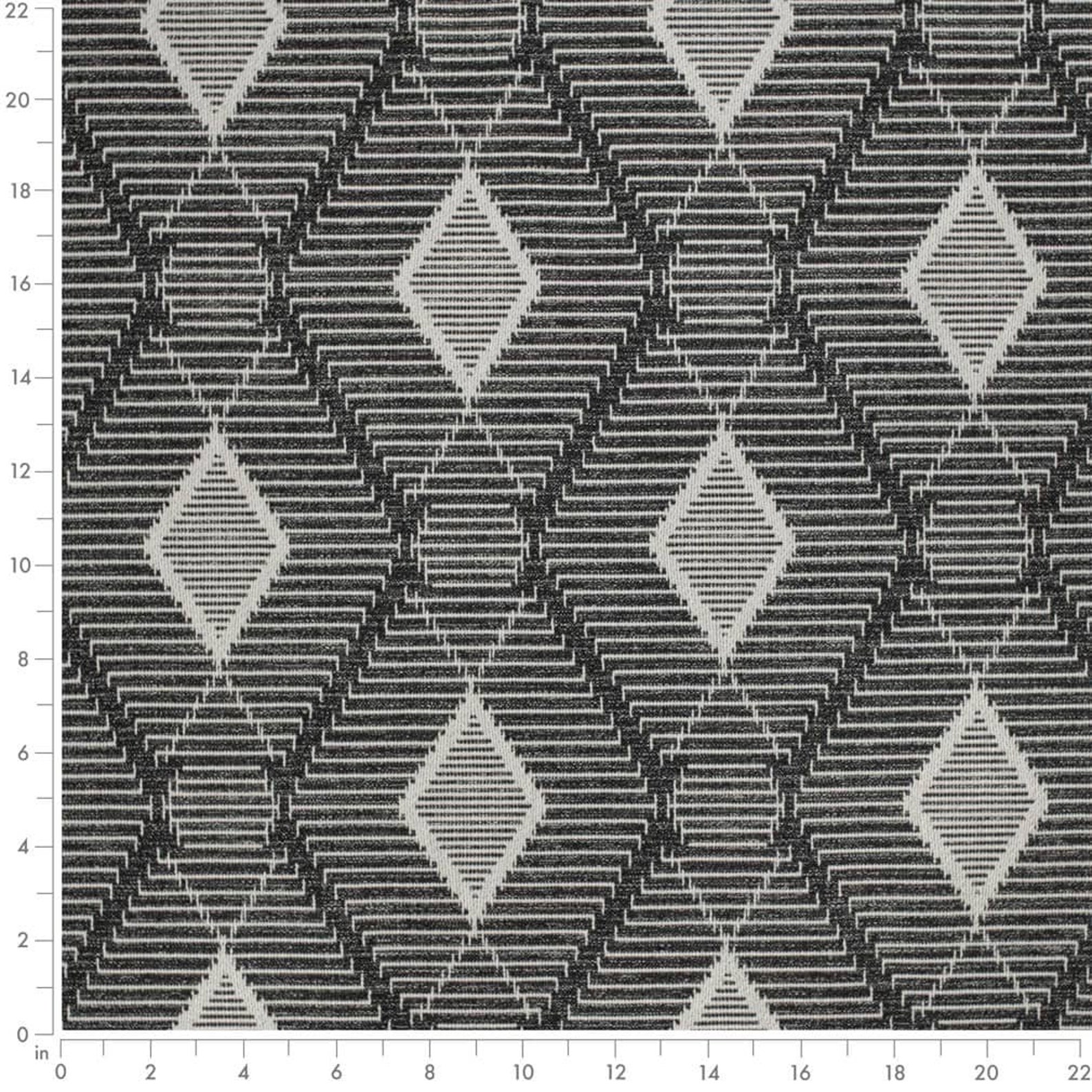 Black Diamond Geometric Woven Pattern Upholstery Fabric by the Yard ...