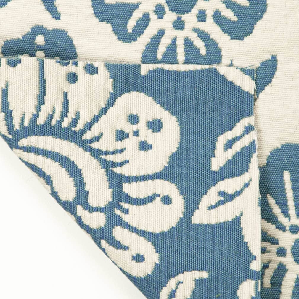 Blue Floral Matelasse Woven Pattern Upholstery Fabric by the Yard - SKU ...