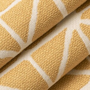 Yellow Abstract Geometric Woven Pattern Upholstery Fabric by the Yard ...