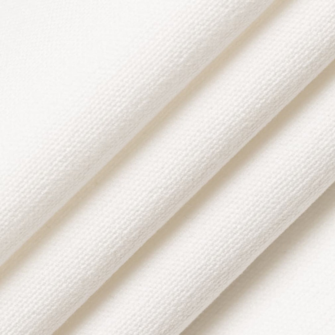 White Machine Washable Made in America Denim Canvas Upholstery Fabric ...