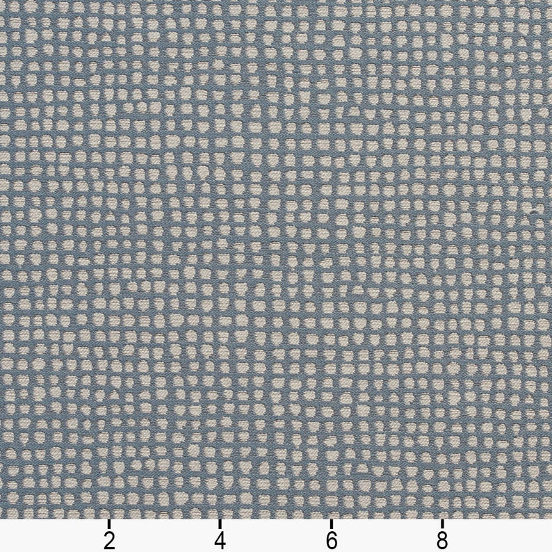 Blue Abstract Small Scale Woven Pattern Upholstery Fabric by the Yard ...