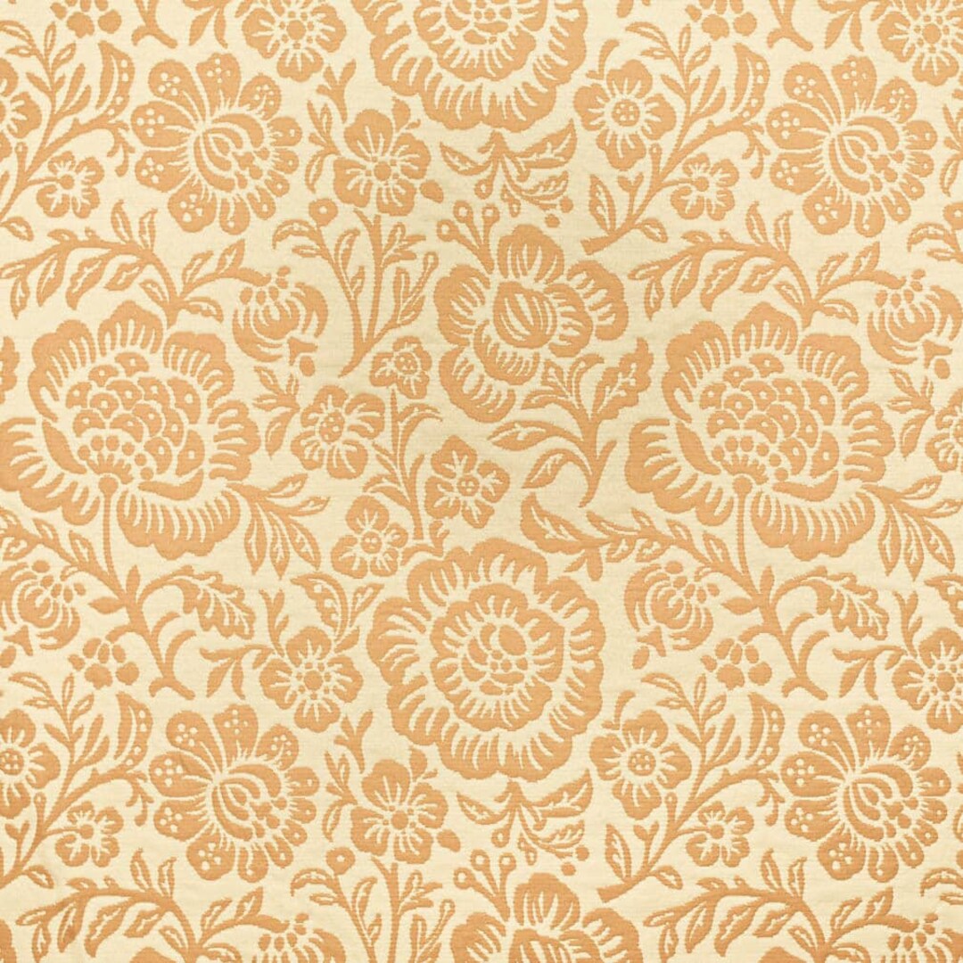 Yellow Floral Matelasse Woven Pattern Upholstery Fabric by the Yard ...
