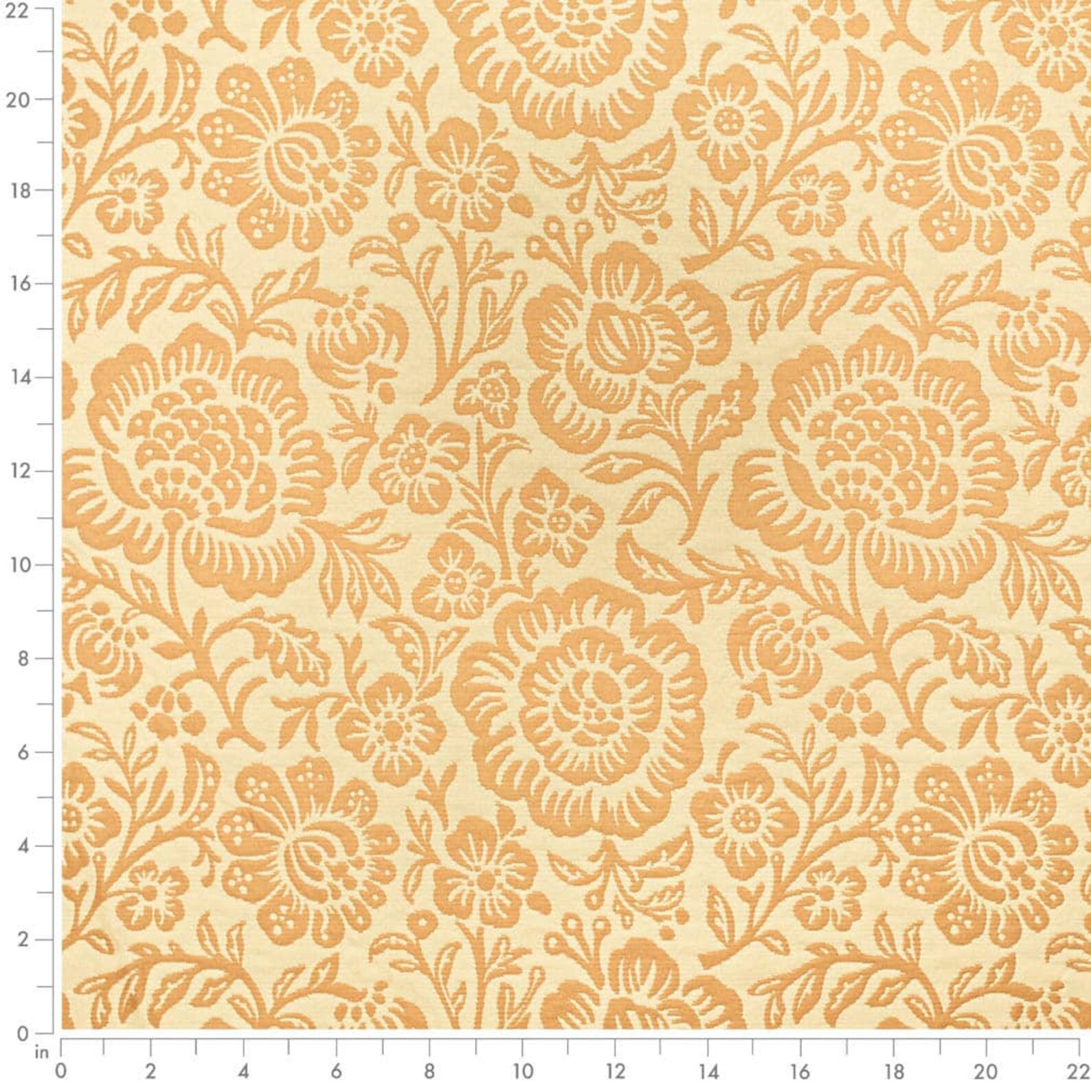 Yellow Floral Matelasse Woven Pattern Upholstery Fabric by the Yard ...