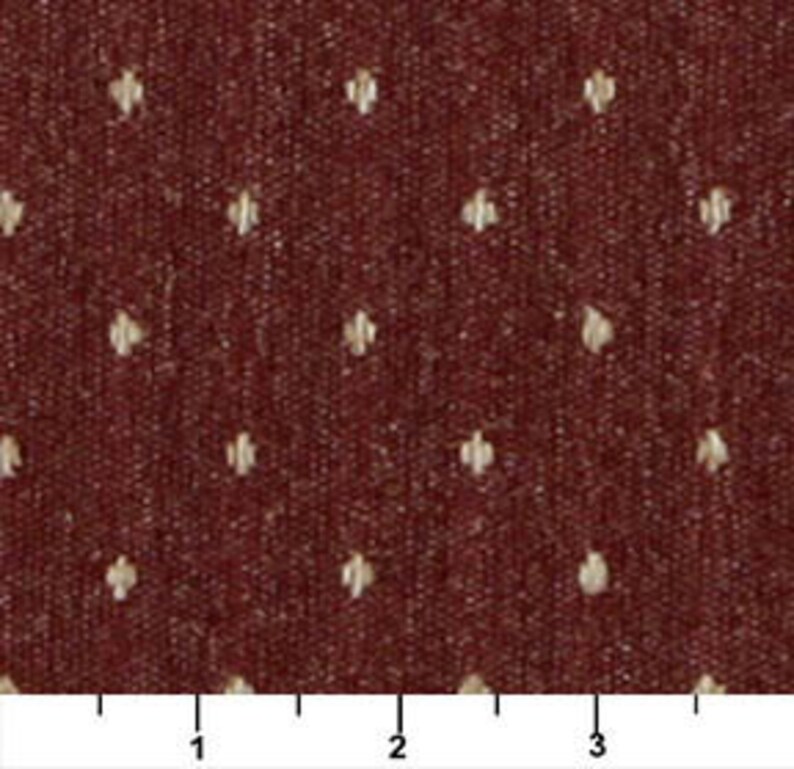 Rustic Red and Beige Dotted Country Style Upholstery Fabric by - Etsy