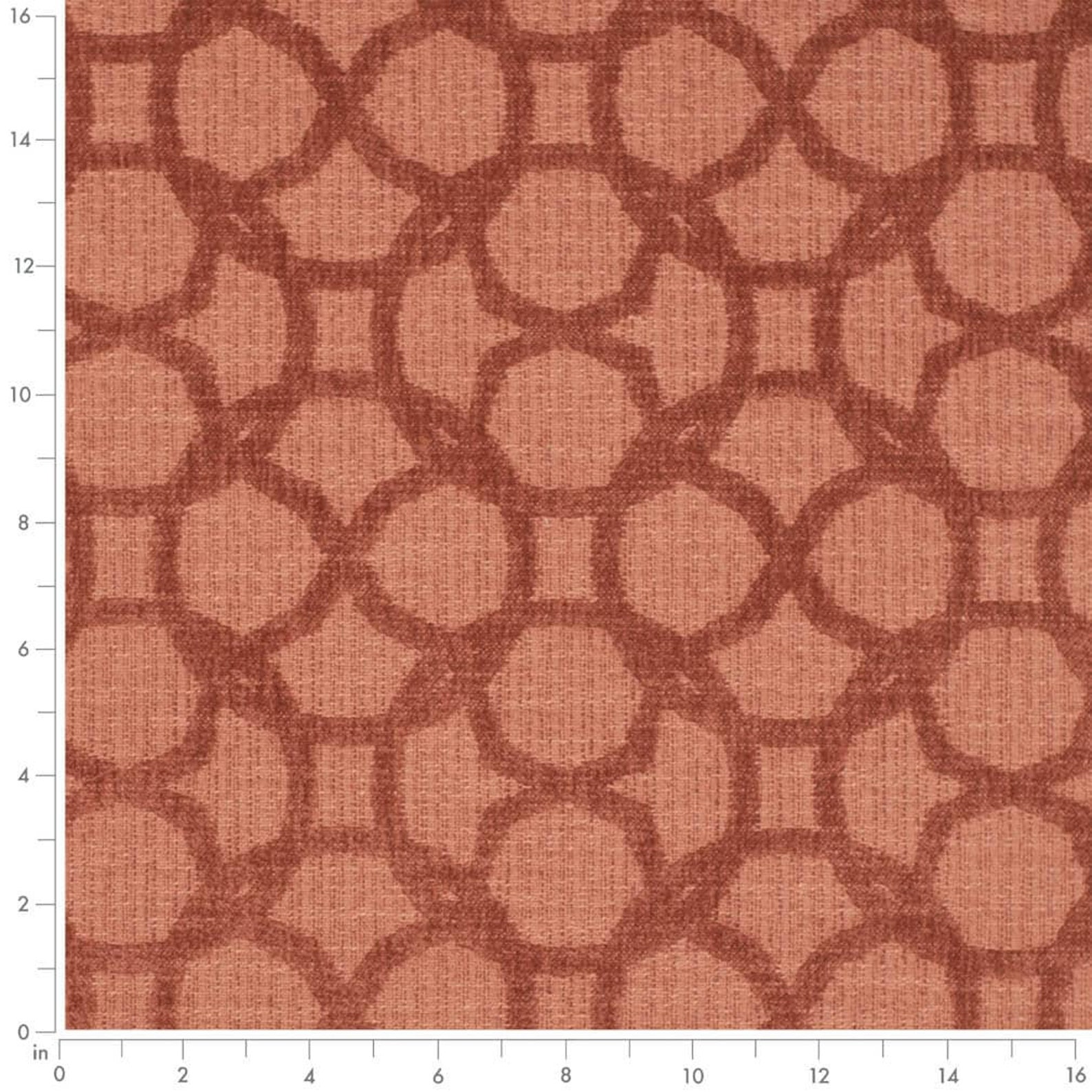 Red Geometric Woven Pattern Upholstery Fabric by the Yard - SKU: Boston ...