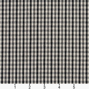 Black Made in America Check Small Scale Woven Pattern Upholstery Fabric ...