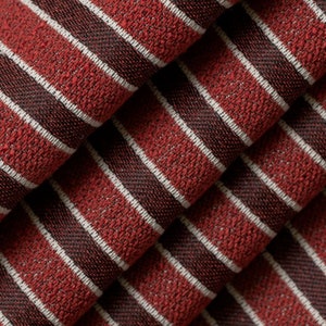 Red Small Scale Stripe Woven Pattern Upholstery Fabric by the Yard ...