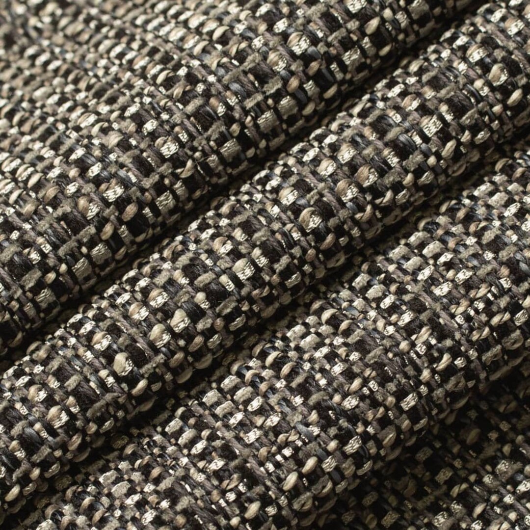 Black Textured Tweed Upholstery Fabric by the Yard - SKU: Briggs ...