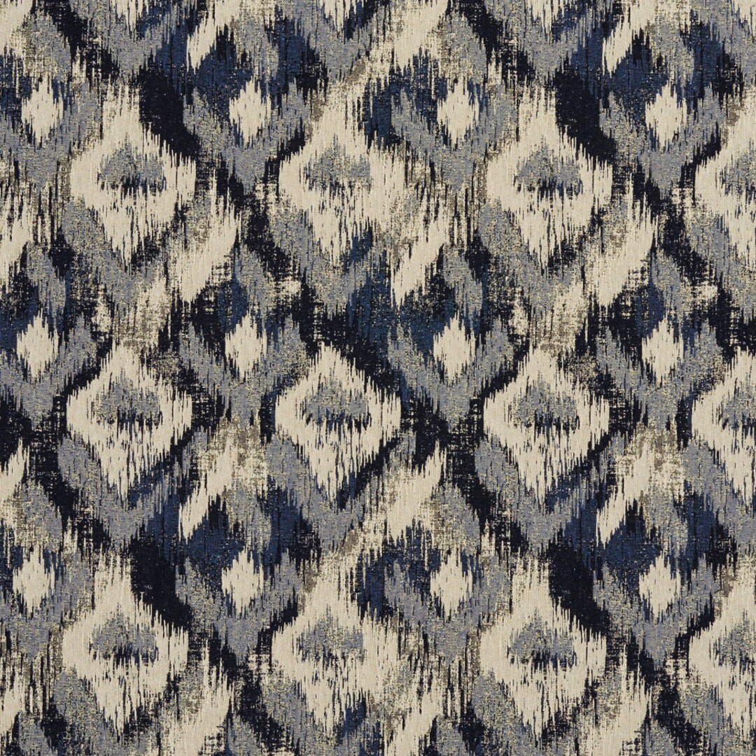 Blue Made in America Abstract Woven Pattern Upholstery Fabric by the ...