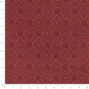 Red Diamond Geometric Woven Pattern Upholstery Fabric by the Yard - SKU ...