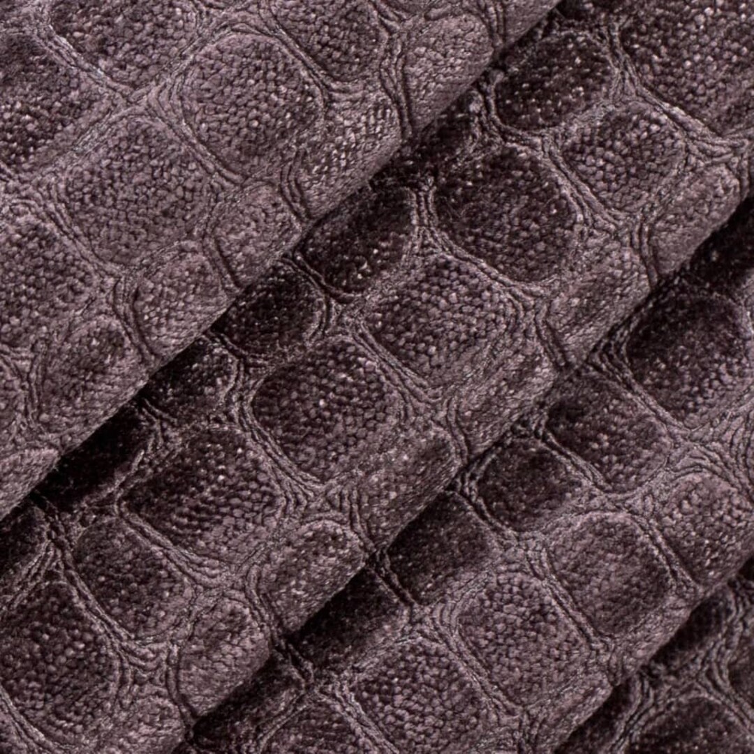 Purple Animal Print Small Scale Velvet Upholstery Fabric by the Yard ...