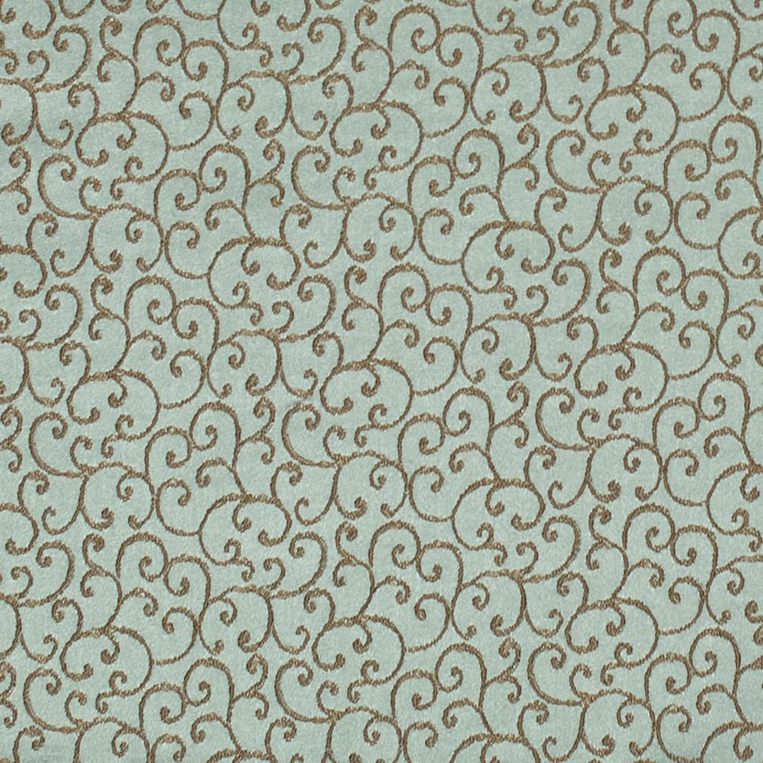 Aqua Small Scale Woven Pattern Upholstery Fabric by the Yard - SKU ...