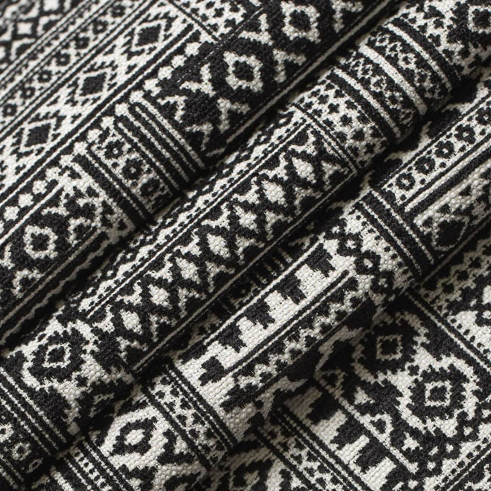 Black Abstract Woven Pattern Upholstery Fabric by the Yard - SKU ...