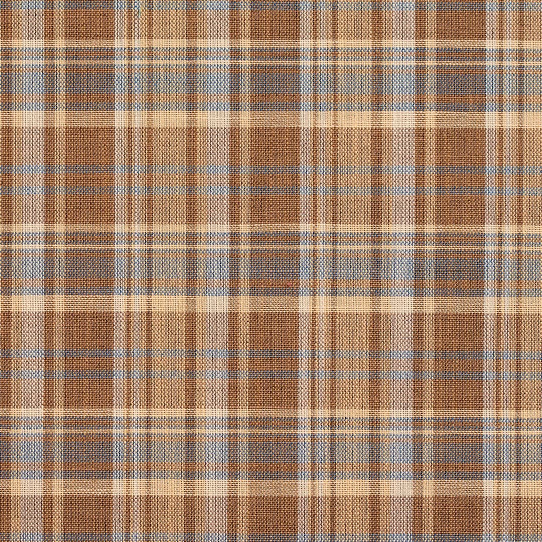 Brown Plaid Linen Look Woven Pattern Upholstery Fabric by the Yard ...