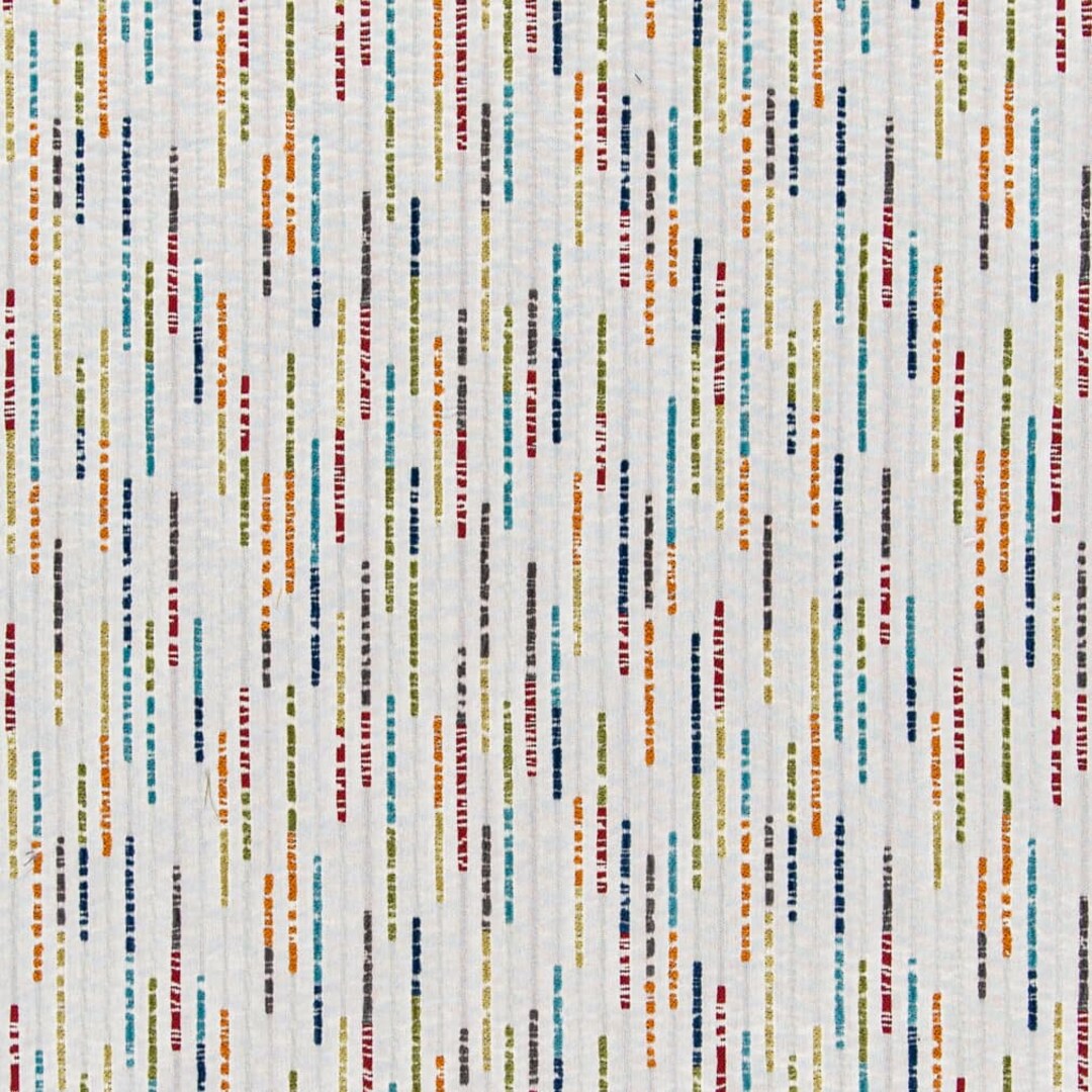 Blue Green Orange Abstract Woven Pattern Upholstery Fabric by the Yard ...