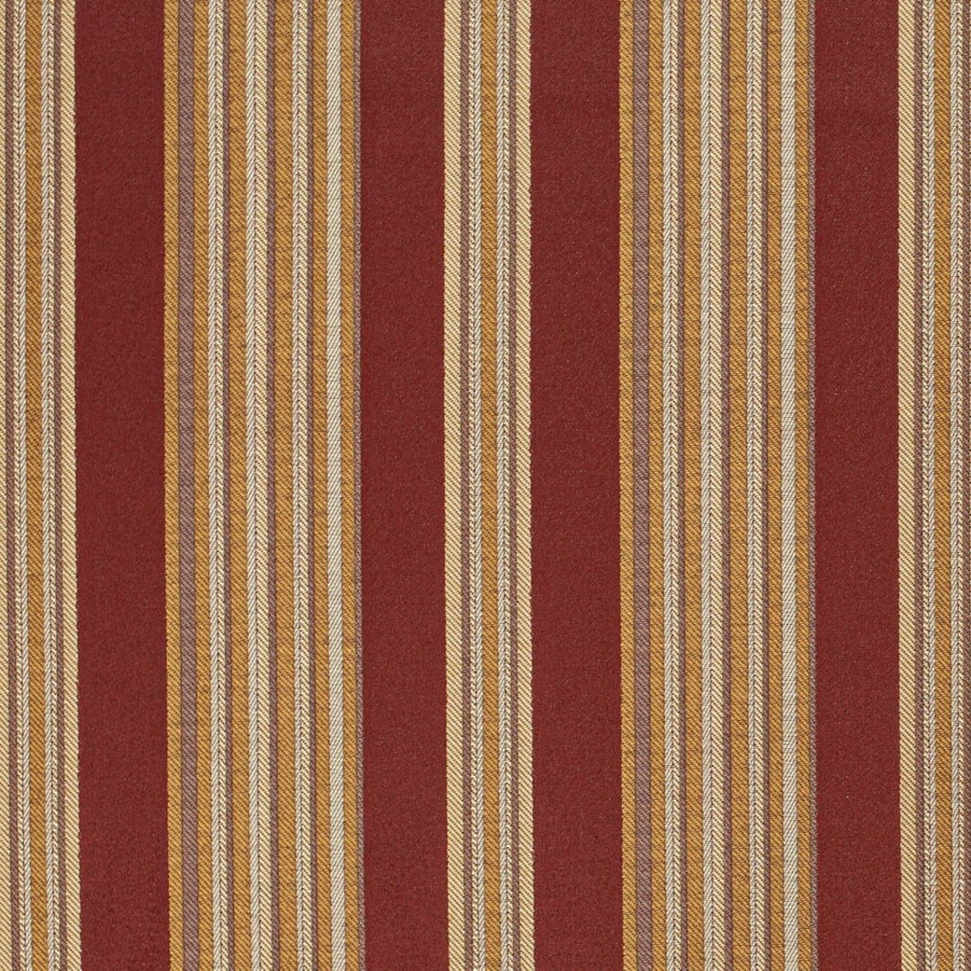 Red Stripe Woven Pattern Upholstery Fabric by the Yard - SKU: Desmond ...