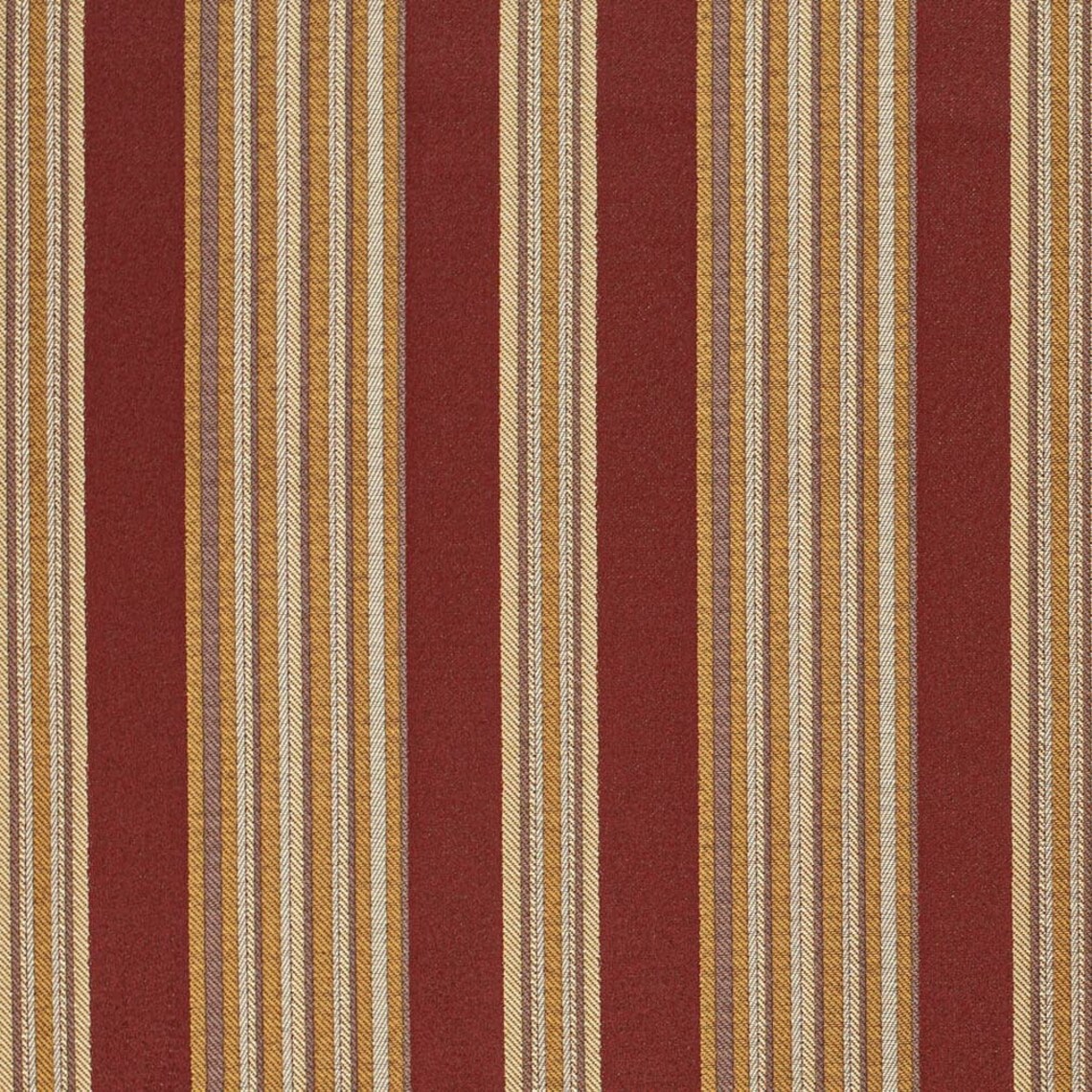Red Stripe Woven Pattern Upholstery Fabric by the Yard - SKU: Desmond ...