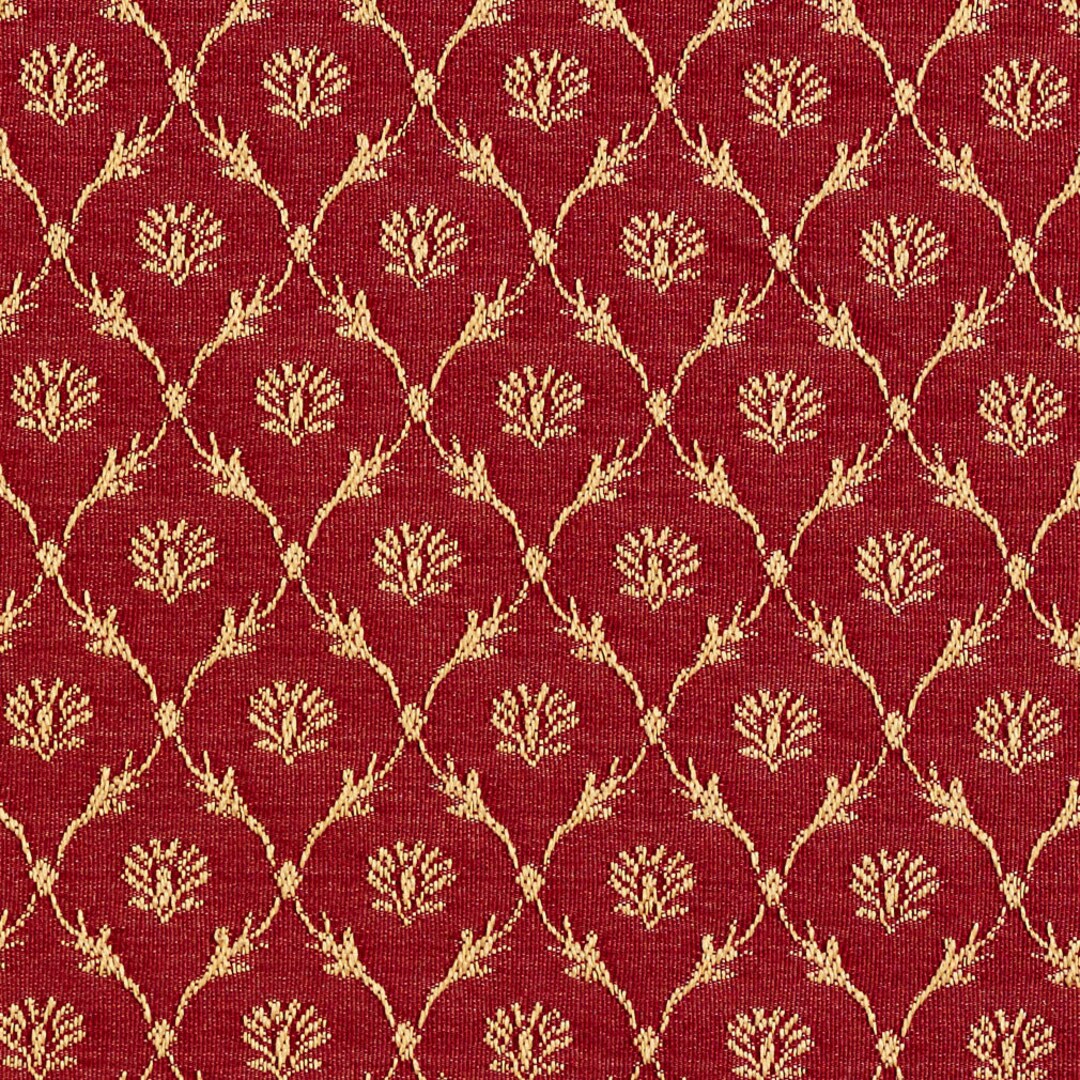 Red Abstract Geometric Diamond Woven Pattern Upholstery Fabric by the ...