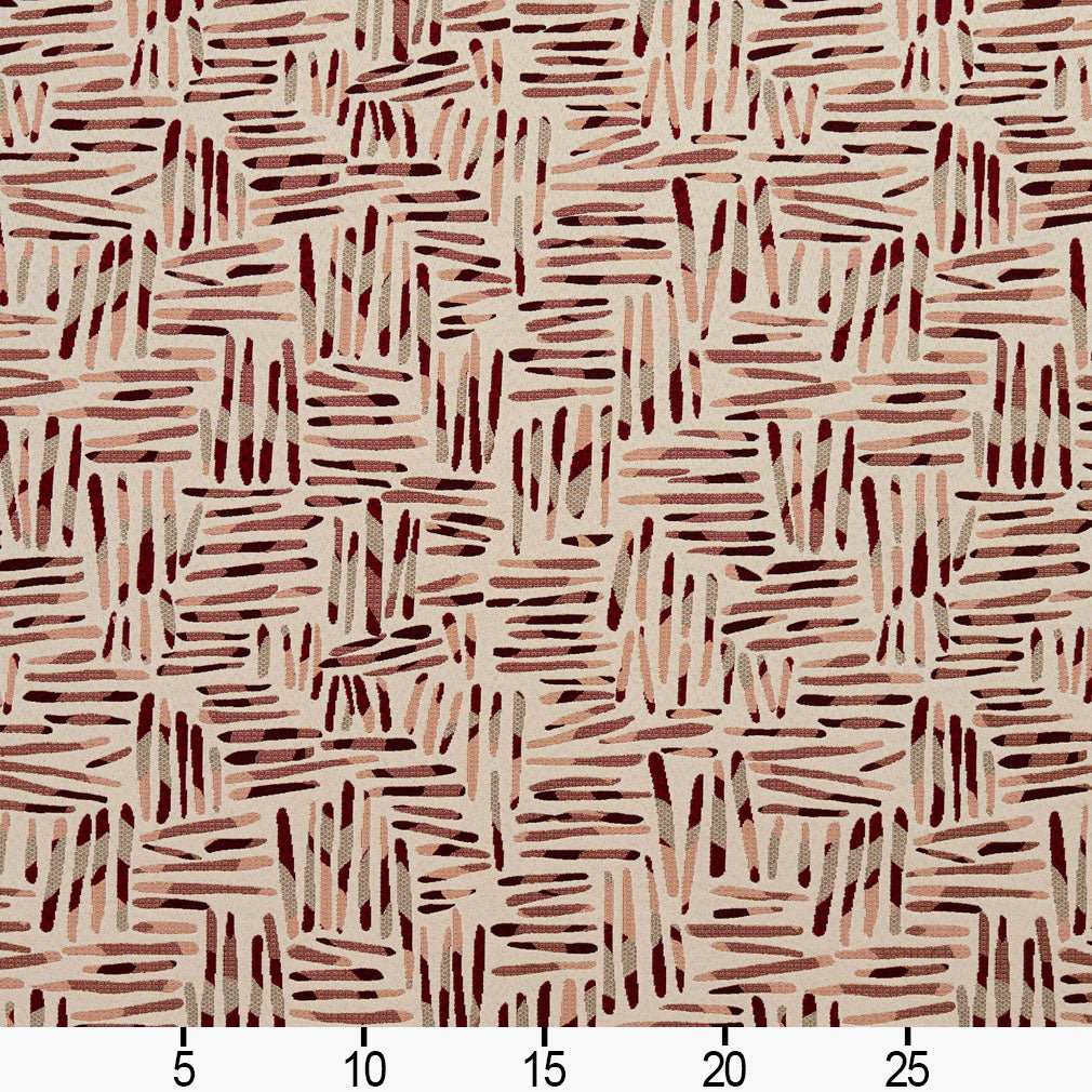 Red Abstract Woven Pattern Upholstery Fabric by the Yard - SKU: Santana ...