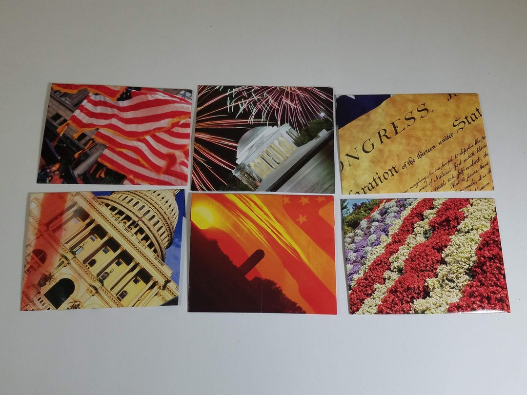 Upcycled Envelopes Patriotic Calendar - Set of 6 - 6" X 5" - Etsy