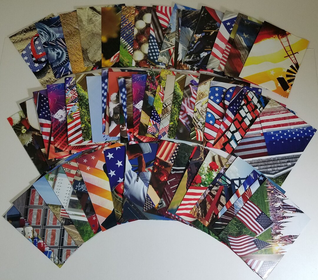Upcycled Envelopes Patriotic Calendar - 6" X 4.5" - Set of 6 - Etsy
