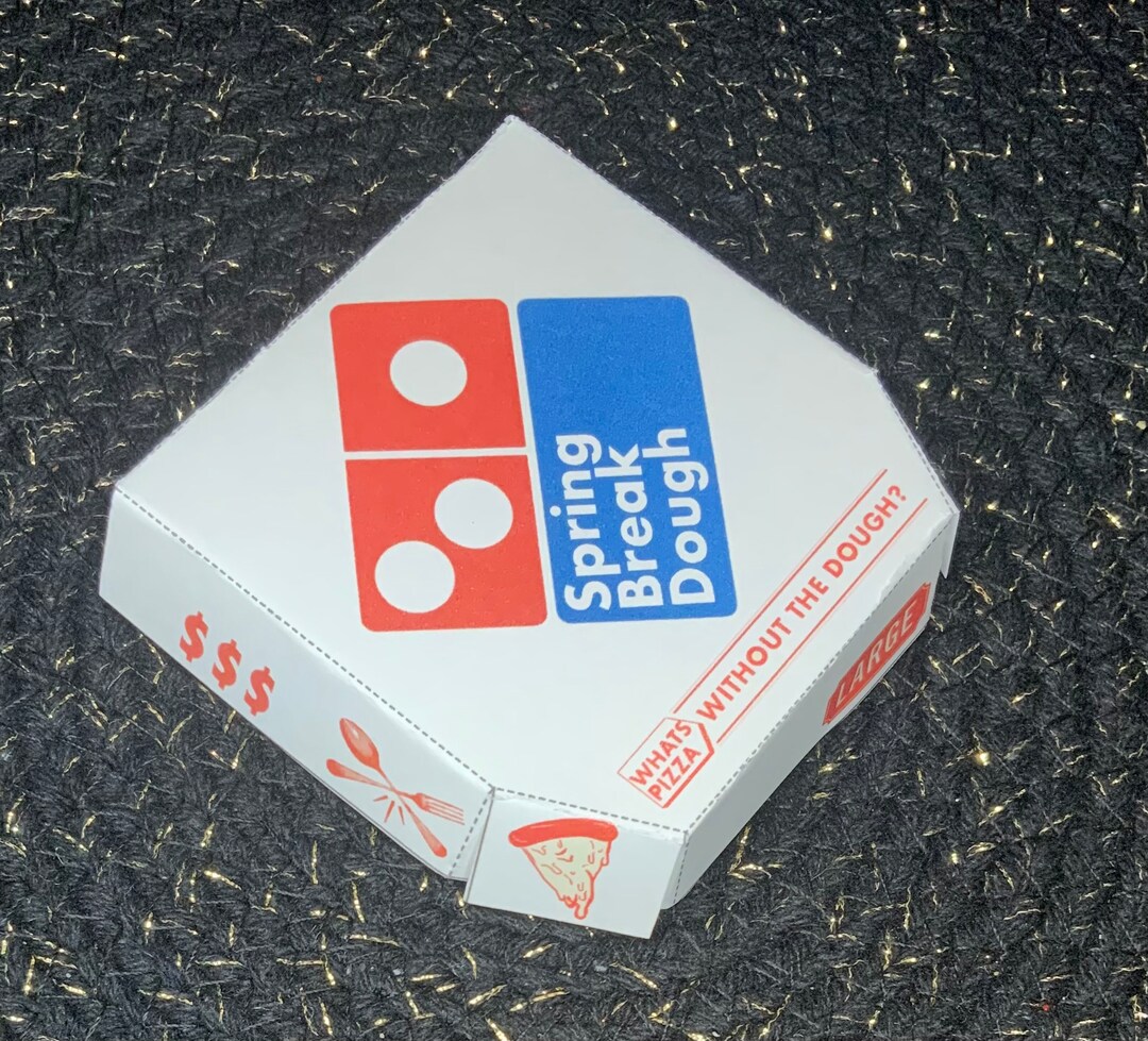 Mini spring Break Pizza Dough Money Holder/ Gift Carddigital Download ...