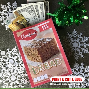 Christmas Bread Money or Gift Card Holder * Digital DOWNLOAD* - Etsy