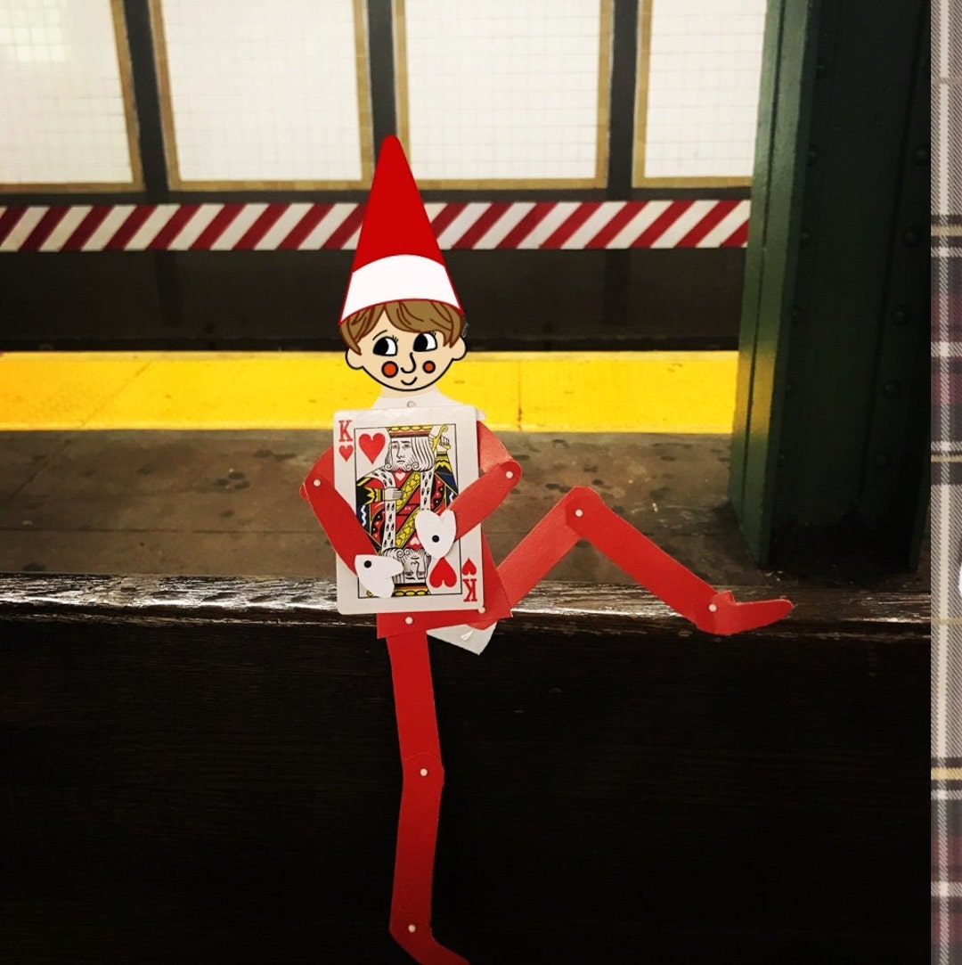 Elf on the Shelf PAPER PUPPET Digital DOWNLOAD Christmas (Download Now ...