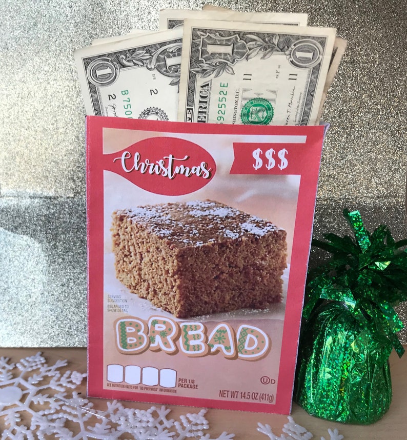 Christmas Bread Money or Gift Card Holder * Digital DOWNLOAD* - Etsy