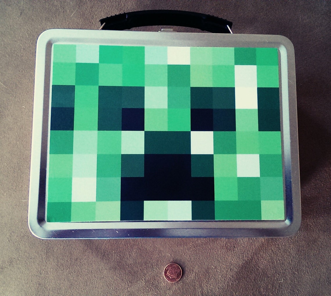 Minecraft Creeper Lunch box | Etsy