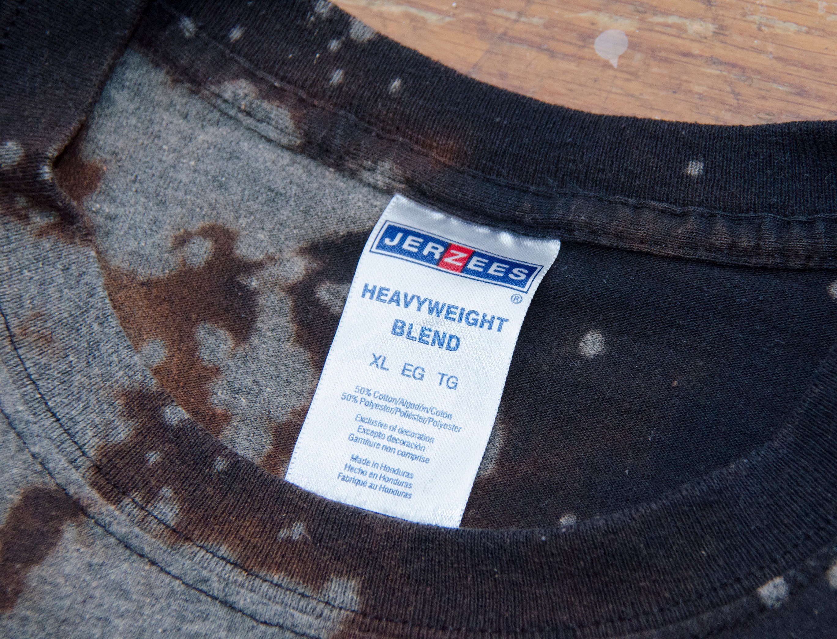 Vintage Halloween Shirt Size XL Black Custom Bleach Dyed Distressed ...