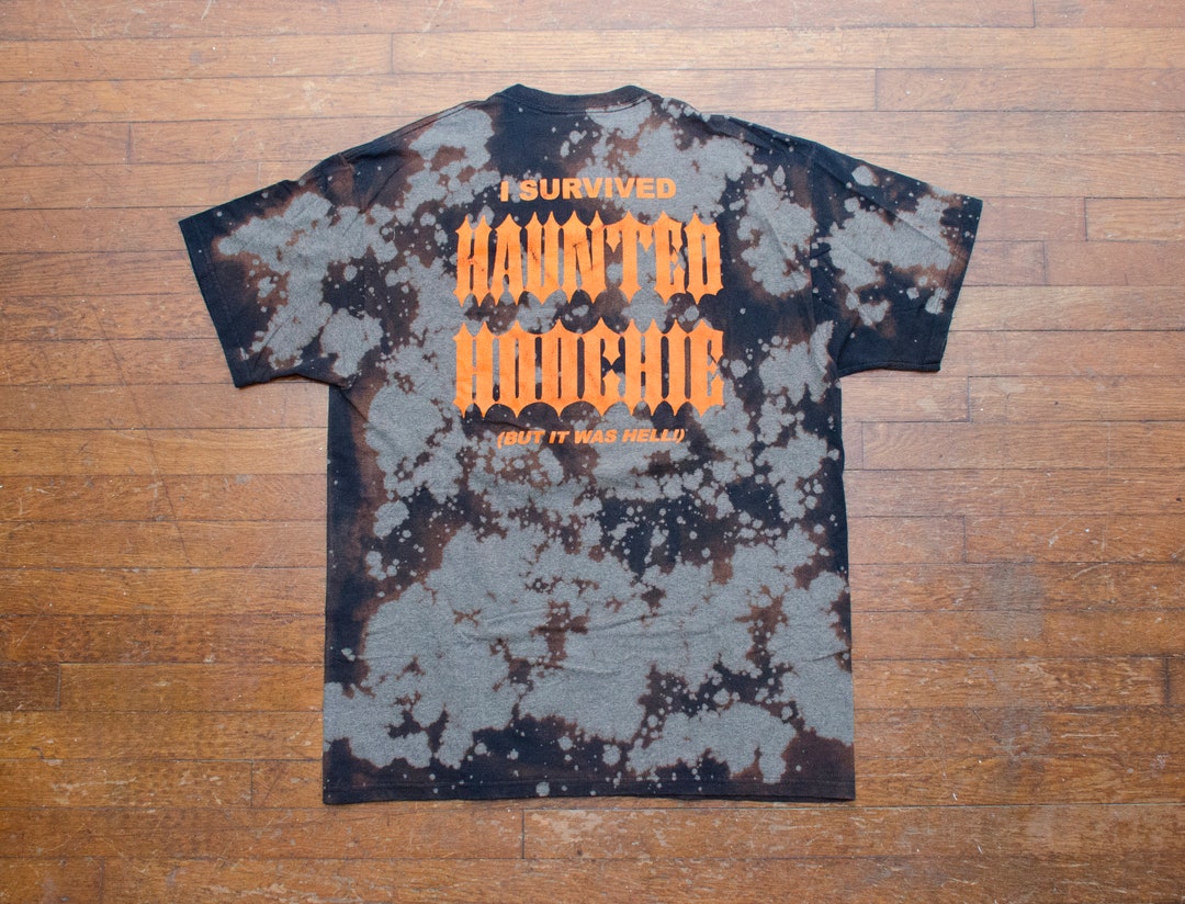 Vintage Halloween Shirt Size XL Black Custom Bleach Dyed Distressed ...