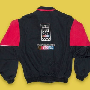 Vintage NASCAR Jacket 90s Size Xl UPS Heavyweight Coat 1990s Car Racing ...