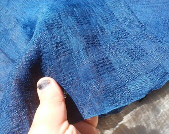 Blue Hemp Fabric - Etsy