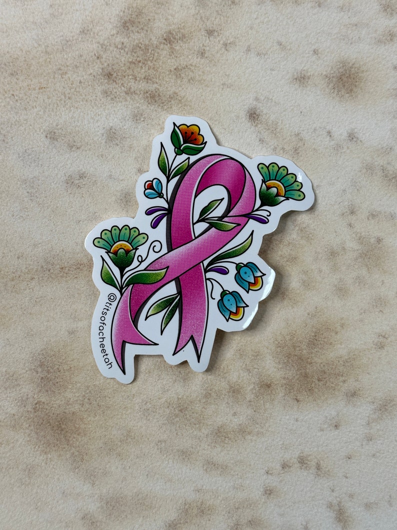 Breast Cancer Awareness Ribbon Sticker Decal Vinyl - Etsy