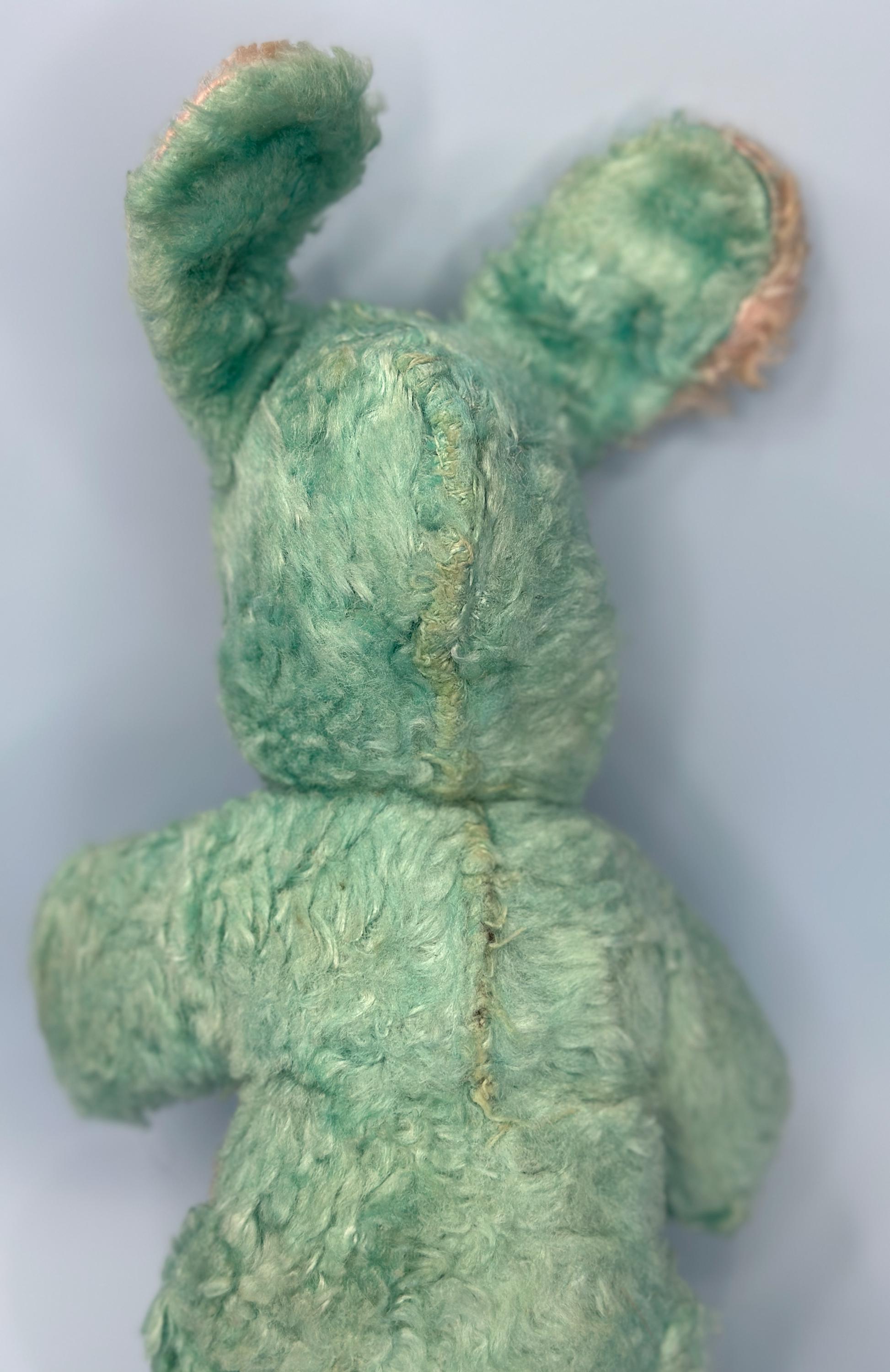 Vintage Stuffed Bunny, Kid Face, Rubber Faced Doll, Plastic Face, Plush ...